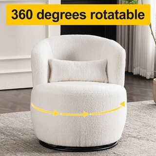 Swivel Accent Chair Round Armchair with 360° Rotation - Bed Bath ...