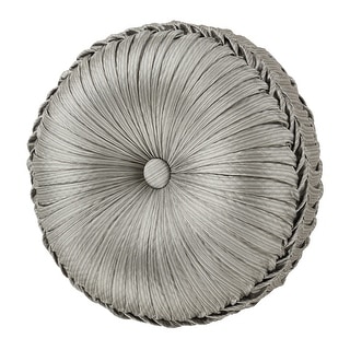 J. Queen New York Martina Tufted Round Decorative Throw Pillow - Bed ...