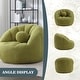 HOMEFUN Boucle Upholstered Round Lazy Cozy Bean Bag Chair With a Pillow ...