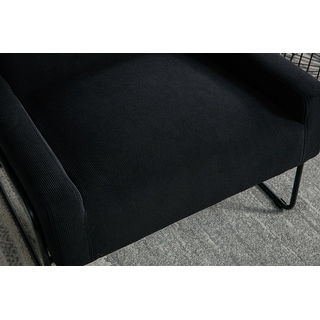 Accent Chair, Modern Industrial Slant Armchair with Metal Frame ...