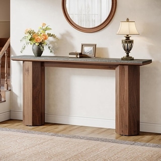 Mid-Century Modern Entryway Table with 2 Octagon Pedestal - Bed Bath ...