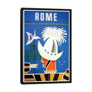 iCanvas "Rome - By Aer Lingus" by Unknown Artist Framed Canvas Print ...