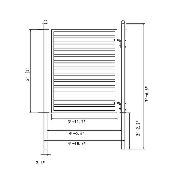 ALEKO Dual Swing Steel Driveway Gate 16 ft Milan Style with Pedestrian ...