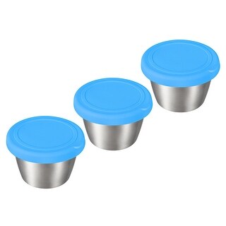 3pcs Small Stainless Steel Condiment Containers Cups for Bento Box ...