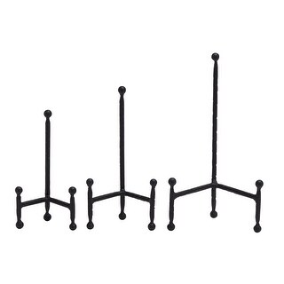 Metal Slim Display Easel with Ball Accents - Set of 3 Black or Gold ...