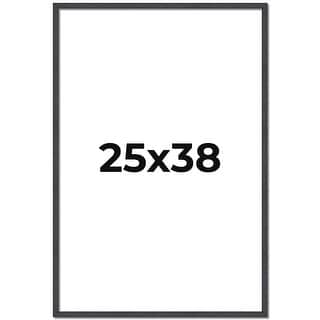 25x38 Frame Brown Solid Wood Picture Frame - Complete Modern Photo ...