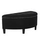 Adeco Half Moon Storage Ottoman Semi Circle Bench - Bed Bath & Beyond ...
