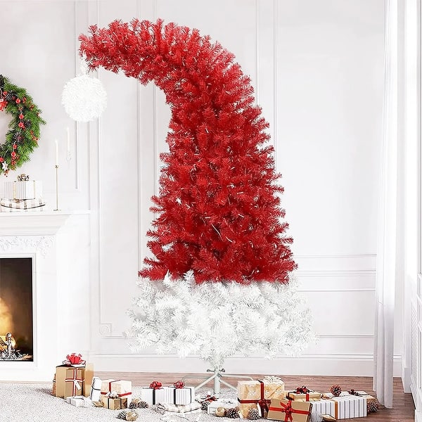 red santa hat tree