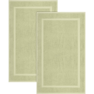 2 Pack Cotton Ultra Absorbent Low Lint Plush Rugs,21x34,Green - Bed ...