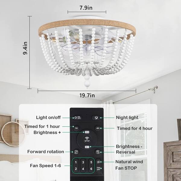 12'' Ceiling Fan with Light and Remote - white - Bed Bath & Beyond ...