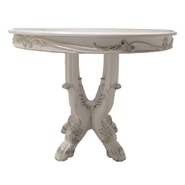 Adison Bone White Counter Height Table with Pedestal Base - Bed Bath ...
