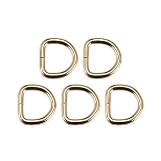 5 Pcs D Ring Buckle 0.8" Semi-Circular D-Rings Gold Tone for Bags Craft ...