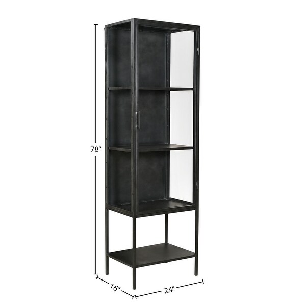 Black iron and glass cabinet store