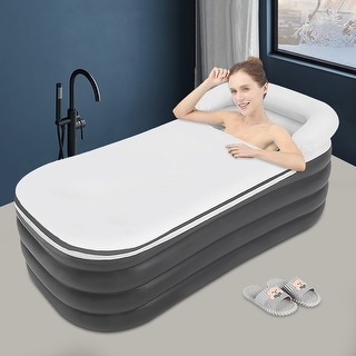 Portable Standing Inflatable Bathtub SPA Bathtub for Shower - Bed Bath ...