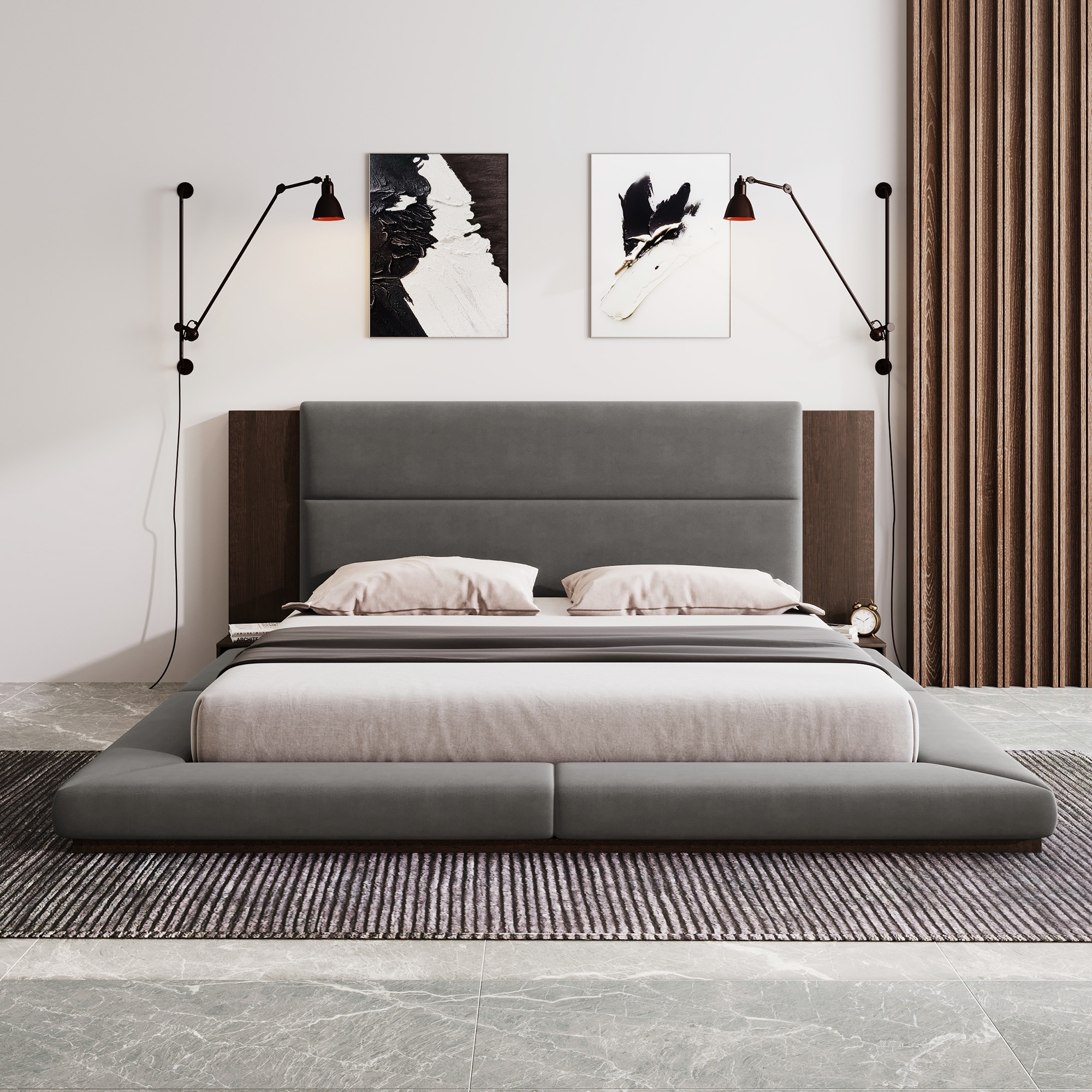 Minimalist king platform bed store
