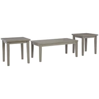 Modern 3 Piece Coffee Table Set, Side Tables, Solid Wood, Melamine ...