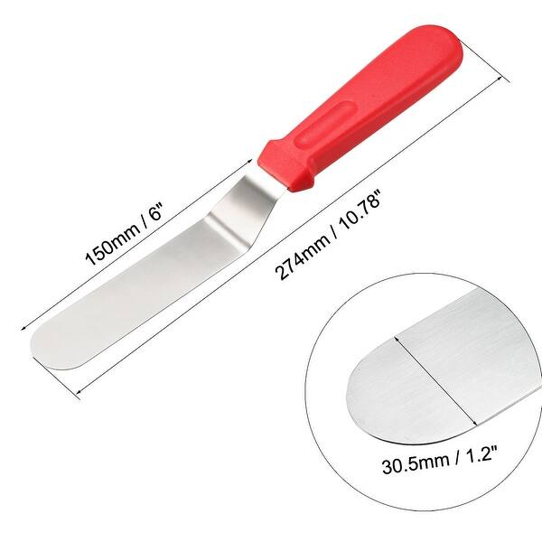Angled Icing Spatula Stainless Steel 6-inch Cake Decorating Frosting ...