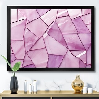 Designart "Pink Tranquil Surrender Collages" Abstract Collages Pink ...