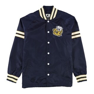 STARTER Mens University Of Michigan Varsity Jacket, Blue, Large ...