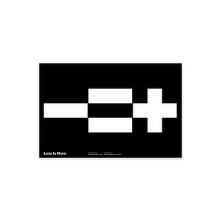 Less Equals More on Black Print On Acrylic Glass by The Maisey Design ...