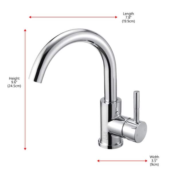 Elegant Lighting FAV-1003 Louis 1.5 GPM Single Hole Bathroom Faucet ...