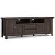 WYNDENHALL Halifax 72 inch Wide Solid Wood Transitional TV Stand - 72"w ...