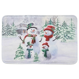 Memory Foam Digital Print Mat Double Snowman - Bed Bath & Beyond - 40902434
