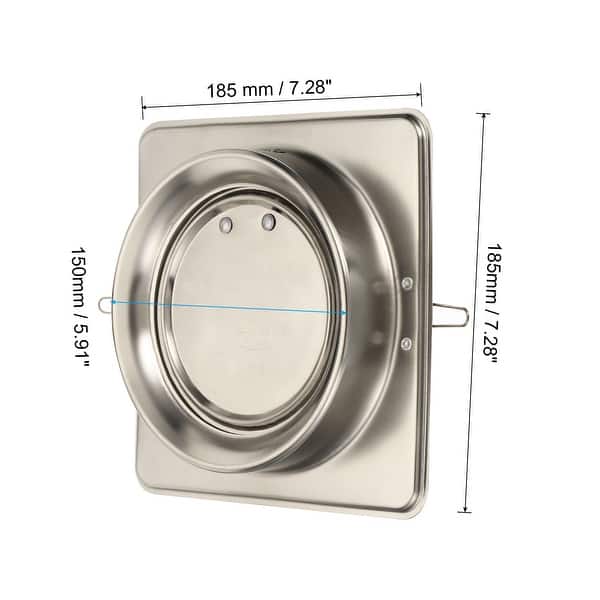 2 Set 6" Stainless Steel Backdraft Dampers with Ducting Hose Clamp ...