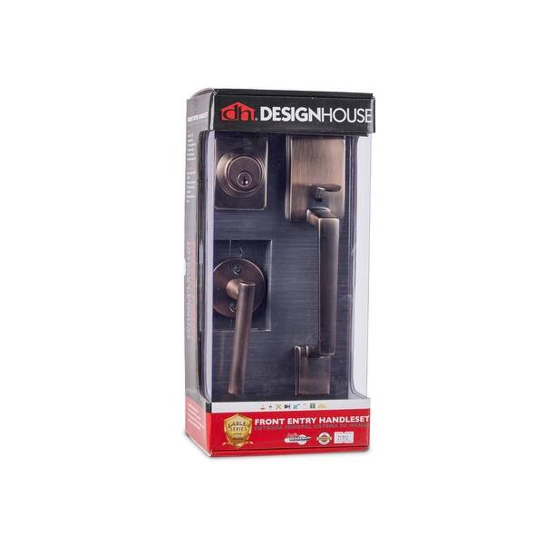 Design House Eastport Entry Door Knob Set - Brushed Bronze - Brushed ...