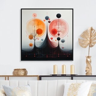 Designart "Future Mountains Abstract Minimalism Retro I" Abstract ...