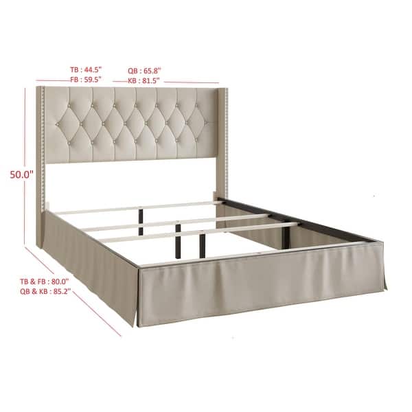 Billy Upholstered Panel Bed with 2 Nightstand - Bed Bath & Beyond ...