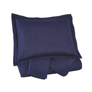 3 Piece Fabric King Coverlet Set with Vertical Channel Stitching - Bed ...