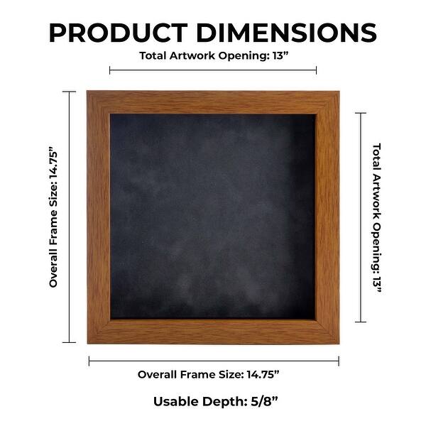 13x13 Shadow Box Frame Light Brown Wood - Bed Bath & Beyond - 38795206