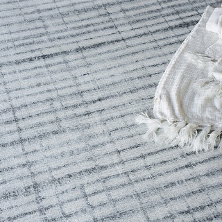 EXQUISITE RUGS Allure Hand-loomed Wool/Bamboo Silk Ivory/Blue Area Rug ...