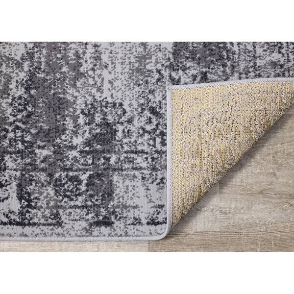 Florence Collection - Grey Distressed Traditional Rug - Bed Bath ...