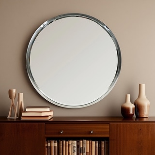 Verbena Circular Wall Mirror by Christopher Knight Home - Silver - Bed ...