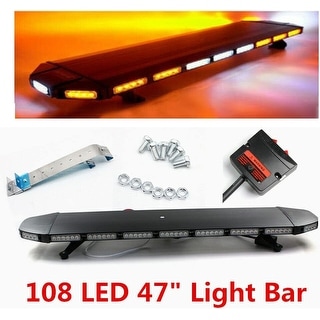 47" 108LED Amber Emergency Strobe Bar Security Light - Bed Bath ...