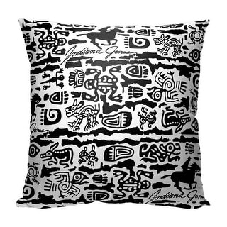 Disney Indiana Jones Adventure Pattern 18 Inch Throw Pillow - Bed Bath ...