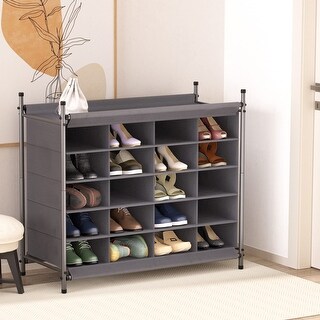 Shoe Rack Organizer, 5-Tier 20 Pairs Free Standing Stackable Shoe Rack ...