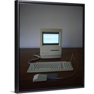 "Apple Macintosh Classic desktop PC" Black Float Frame Canvas Art - Bed ...
