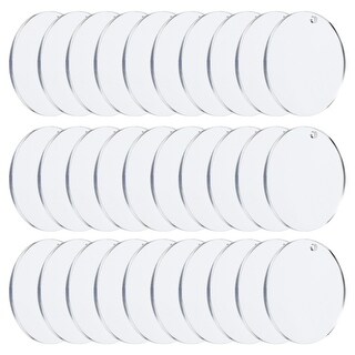 30pcs Acrylic Circles Round Clear Plastic Sheet Disk Blank 3mm Thick ...
