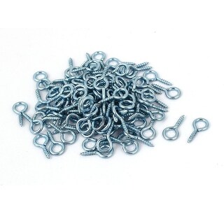 Garden Vine Wire 1.7mm Thread Dia Eyelet Screw Eye Hook 100pcs - Light ...