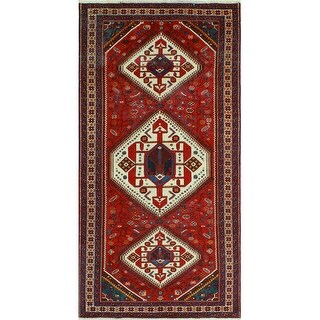 Noori Rug Fine Vintage Distressed Jiaan Red/Ivory Runner - 5'1" x 10'1 ...