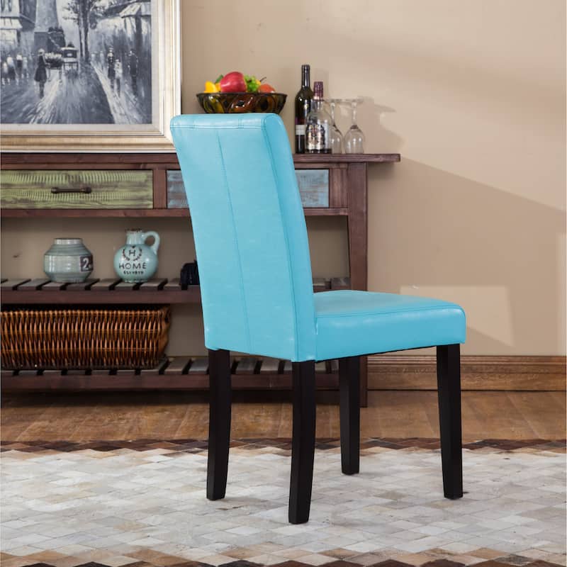 Roundhill Furniture Urban-Style Solid Wood Leatherette Small Padded ...