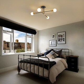 Modern Sputnik Chandelier 4-Light Industrial Ceiling Lights Fixture ...