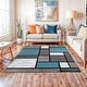 World Rug Gallery Contemporary Modern Boxed Color Block Area Rug - Bed ...