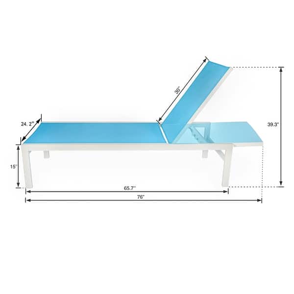 Kozyard Modern Full Flat Aluminum Patio Reclining Adjustable Chaise ...