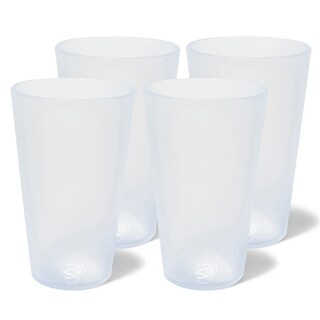 Silipint: Silicone Pint Glasses: 4 Pack Icicle - 16oz Reusable ...