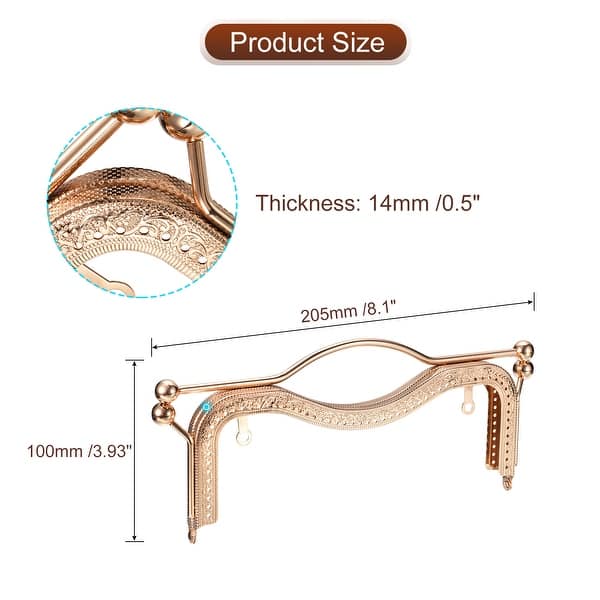 Metal Purse Frames, 2 Pcs Kiss Lock Clasp Frame for Coin Bags DIY ...