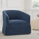 Luke Faux Slipcovered Swivel Accent Chairs for Living Room - Bed Bath ...